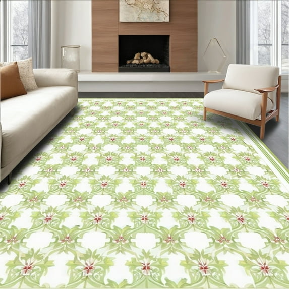 Flatwoven High Traffic Area Rug, Classic Ornamental Lattice with ...