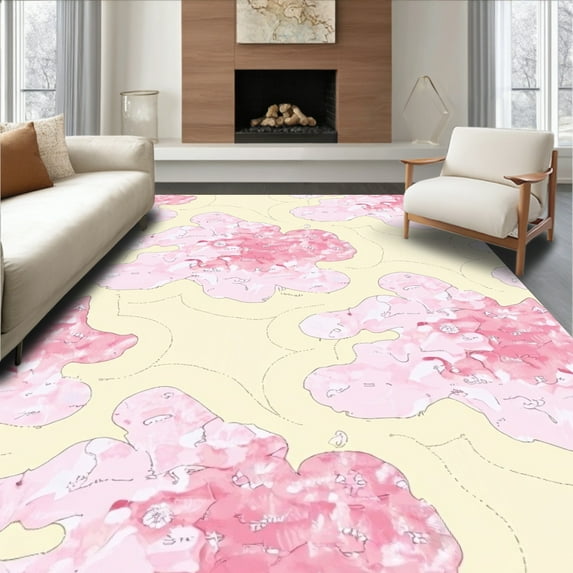 Flatwoven High Traffic Area Rug, Cloud Whisper Cloudscape Design Area ...