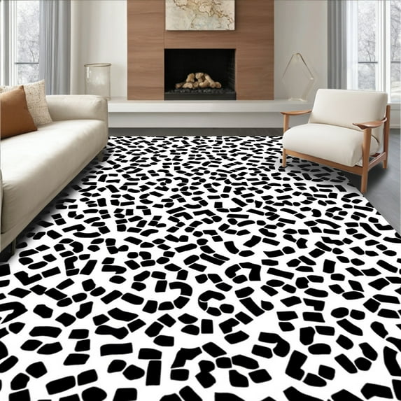 Flatwoven High Traffic Area Rug, Contemporary Abstract Spot with High ...