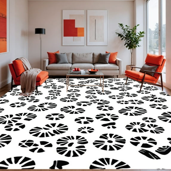 Flatwoven High Traffic Area Rug, Contemporary Cheetah Spot Matrix with ...