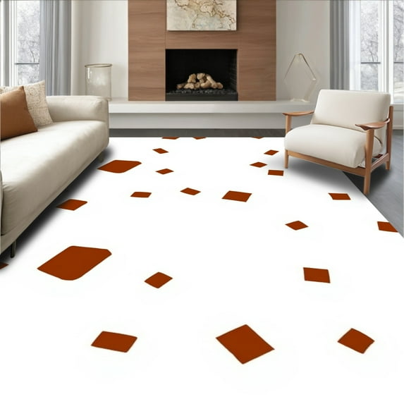 Flatwoven High Traffic Area Rug, Contemporary Cow Print Minimalist ...