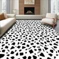 Flatwoven High Traffic Area Rug, Contemporary Dalmatian Spot Inspired ...