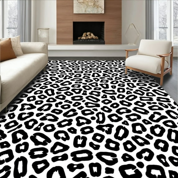 Flatwoven High Traffic Area Rug, Contemporary Interlocking Spotted with ...