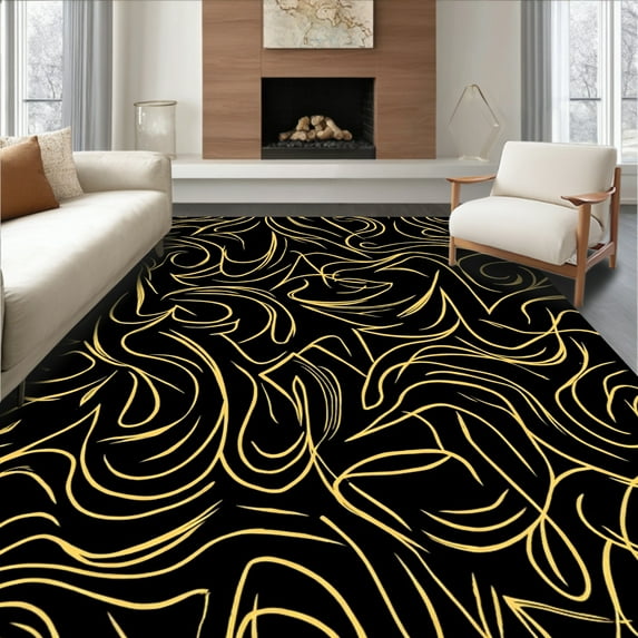 Flatwoven High Traffic Area Rug, Contemporary Monochrome with Luxurious ...