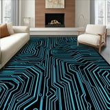 ODIKA 5'x7' Machine Washable Non-Slip Area Rug, Cyberpunk Futuristic ...