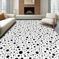 Flatwoven High Traffic Area Rug, Dalmatian Splash Floor Covering, Non ...