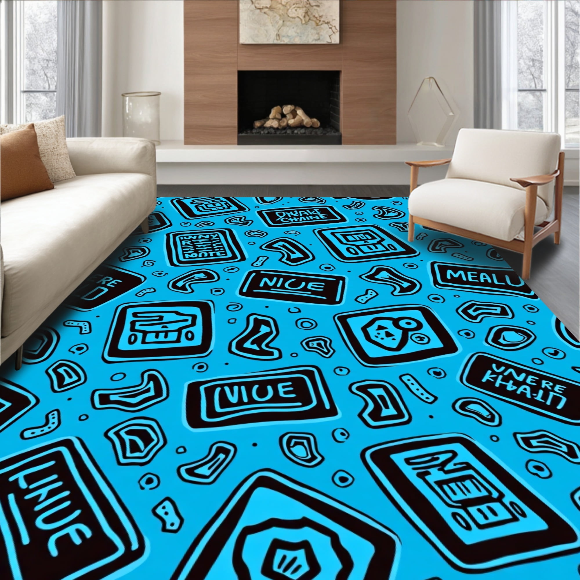 Flatwoven High Traffic Area Rug, Digital Console Controller Area with ...