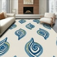 Flatwoven High Traffic Area Rug, Dynamic Wave Motif Runner for Trendy ...