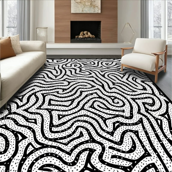 Flatwoven High Traffic Area Rug, Elegant Spotted with Modern Animal ...