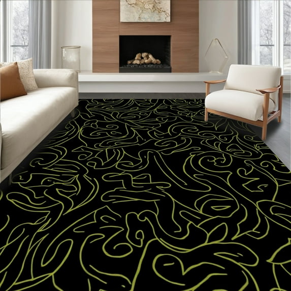Flatwoven High Traffic Area Rug, Enchanted Forest with Interlocking ...