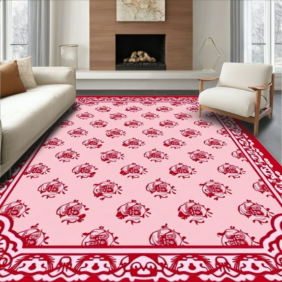 Flatwoven High Traffic Area Rug, Enchanted Garden Scatter With ...