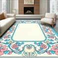 Flatwoven High Traffic Area Rug, Enchanted Meadow Whimsical Floral ...