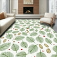 Flatwoven High Traffic Area Rug, Festive Holiday Pine Bough Decorative ...