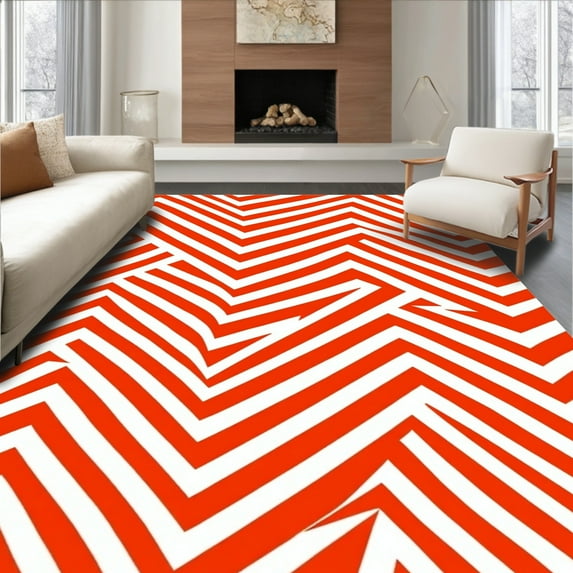 Flatwoven High Traffic Area Rug, Fun Striped Chevron Kids Machine Safe ...