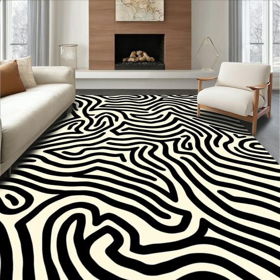Flatwoven High Traffic Area Rug, Funky Animal Inspired with Unique ...
