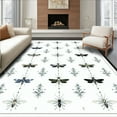 Flatwoven High Traffic Area Rug, Gothic Moth Medallion with Botanical ...