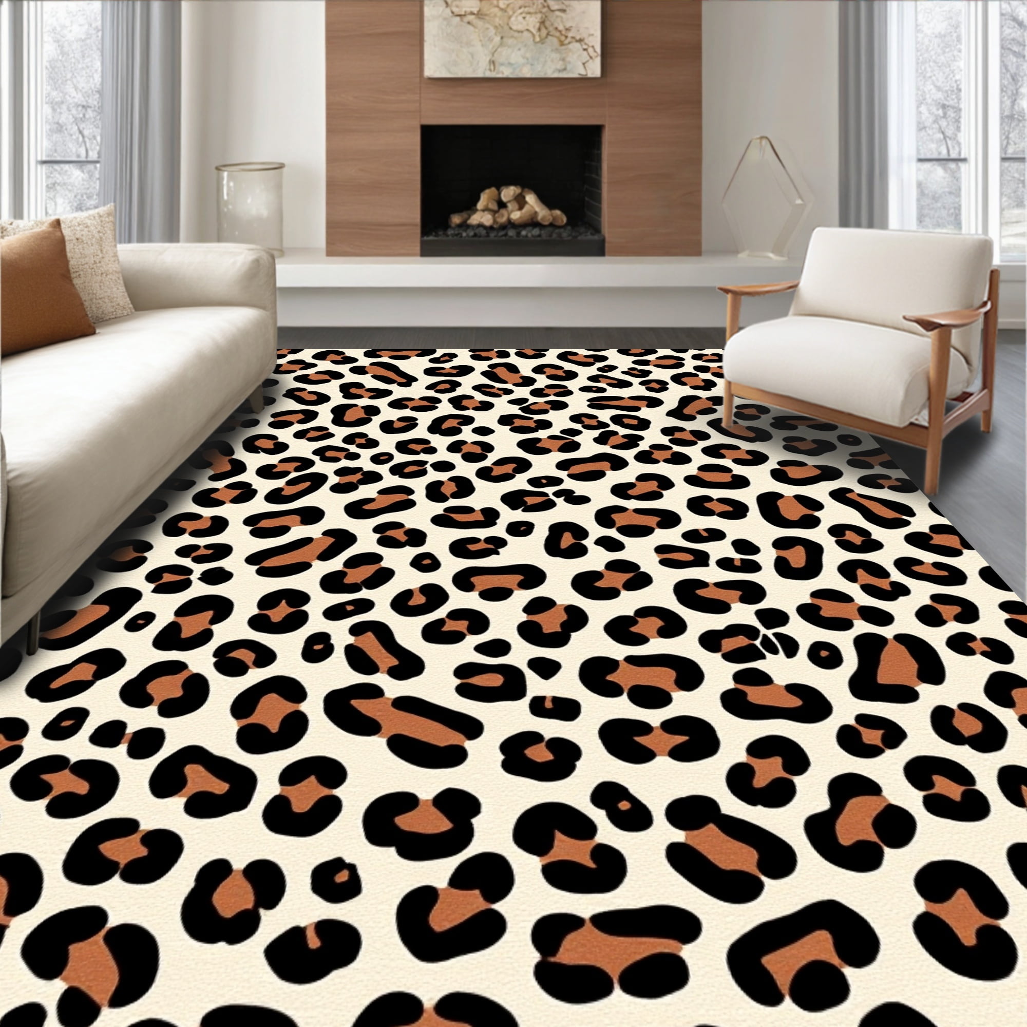 Flatwoven High Traffic Area Rug, Interlocking Spotted With Rustic ...