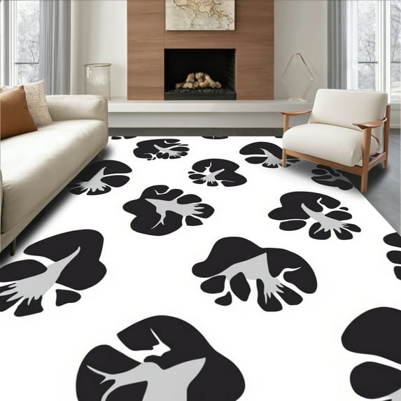 Flatwoven High Traffic Area Rug, Interlocking Spotted Western Inspired ...
