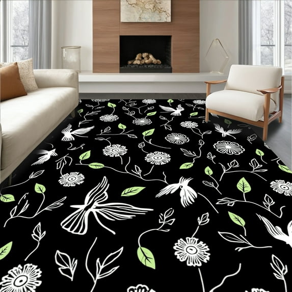 Flatwoven High Traffic Area Rug, Intricate Animal Inspired Design with ...