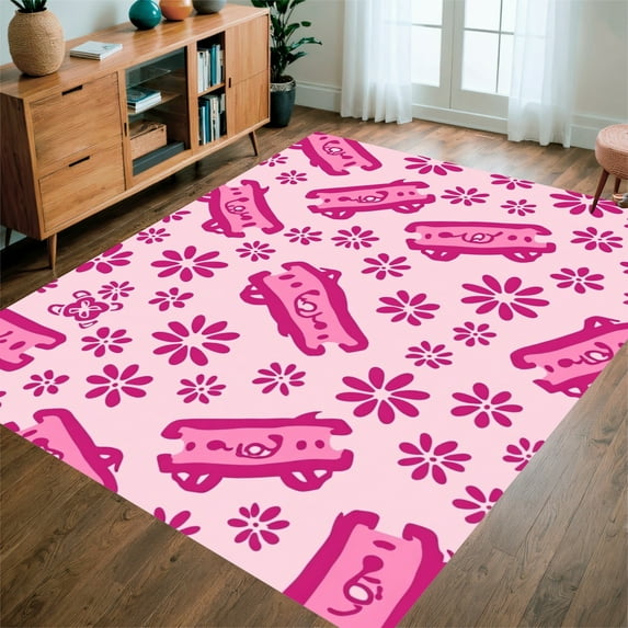 Flatwoven High Traffic Area Rug, Jungle Chic Spotted Cat Boho Aesthetic ...