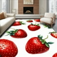 Flatwoven High Traffic Area Rug, Kids Sweet Strawberry Patch, Non Slip ...