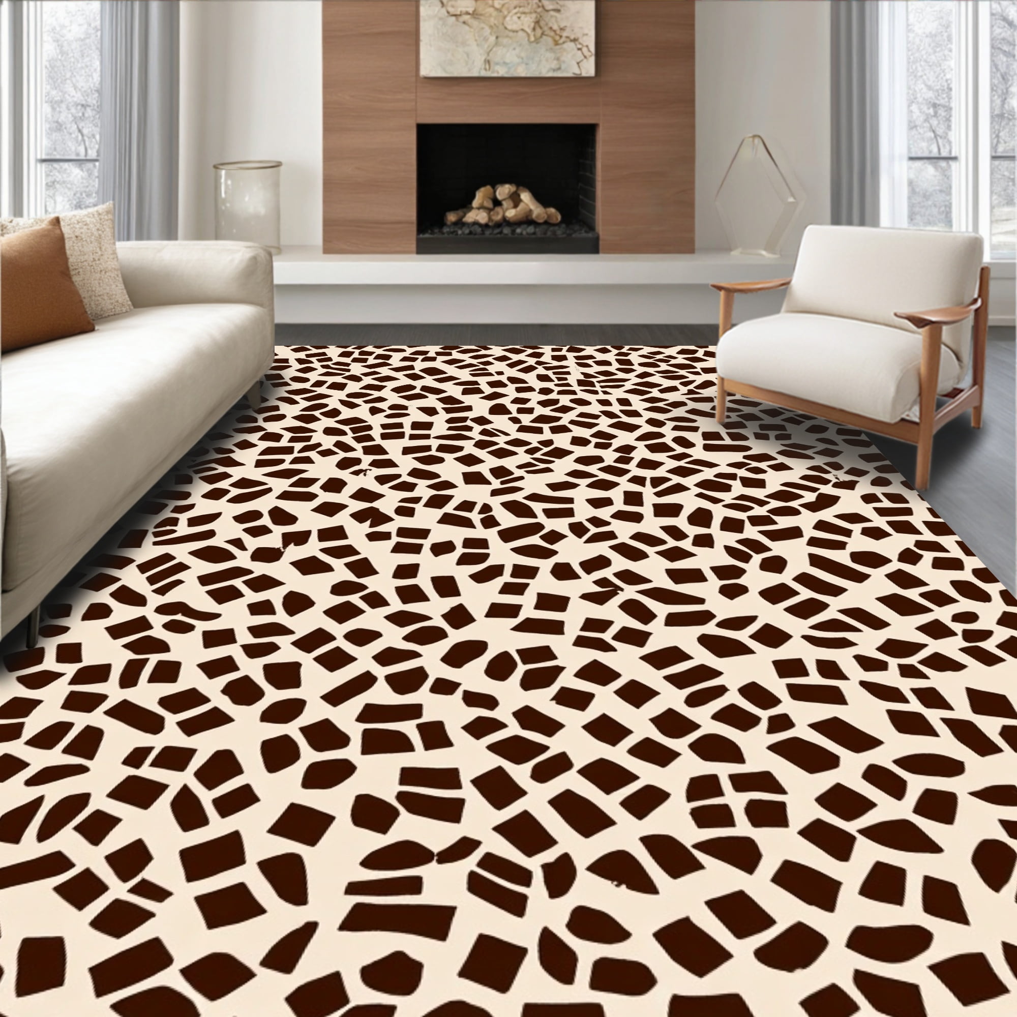 ODIKA 8'x10' Machine Washable Non-Slip Area Rug, Luxurious Leopard ...