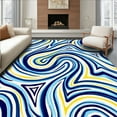 Flatwoven High Traffic Area Rug, Marble Swirl Design Modern Anti ...