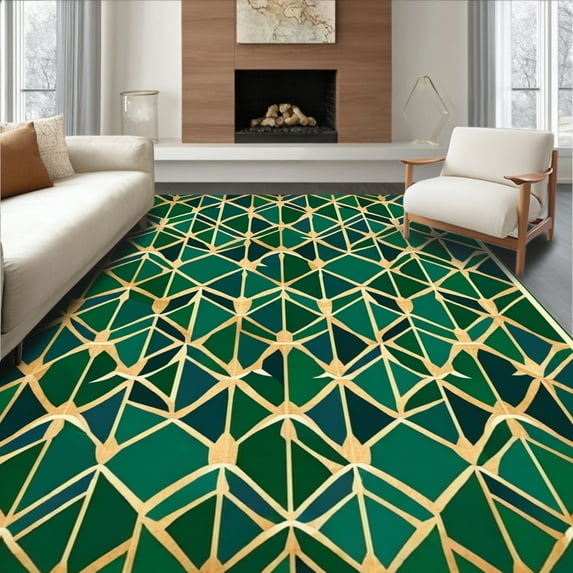 Flatwoven High Traffic Area Rug, Minimalist Trellis Featuring ...