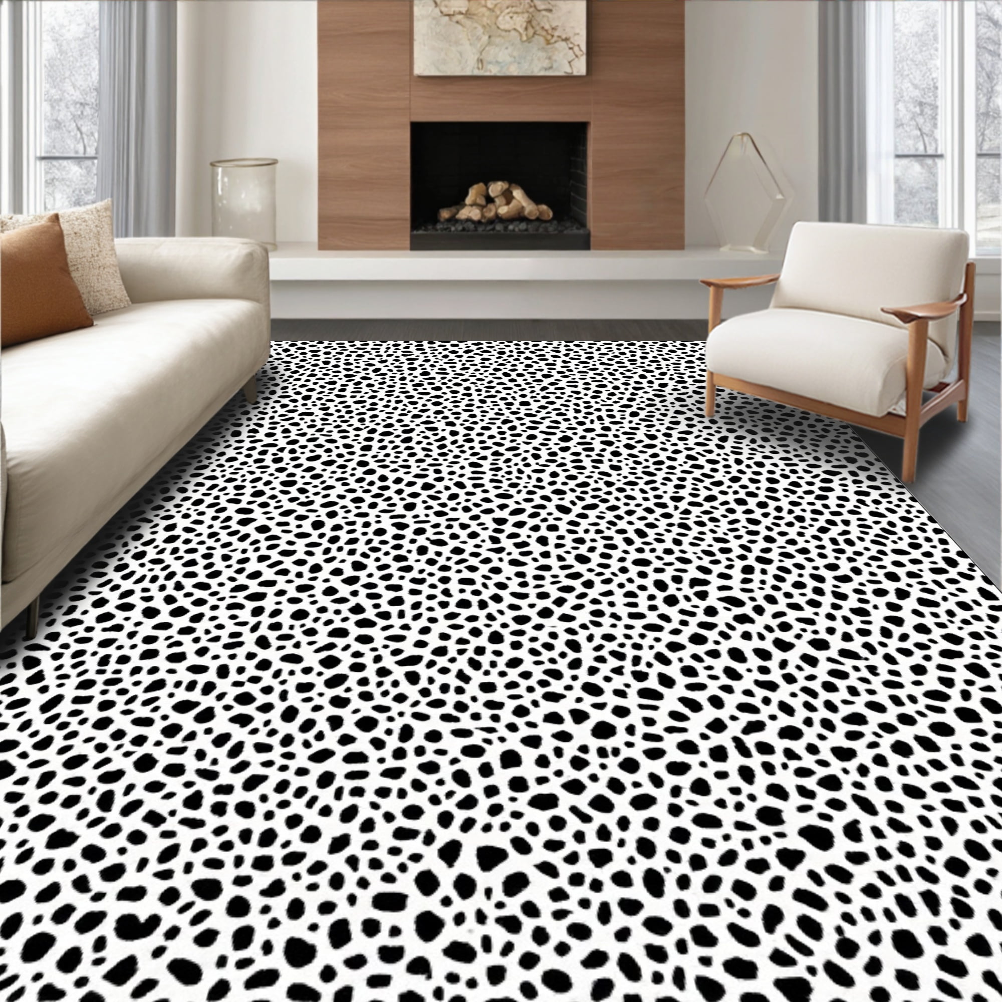 Flatwoven High Traffic Area Rug, Modern Abstract Animal Inspired Area ...