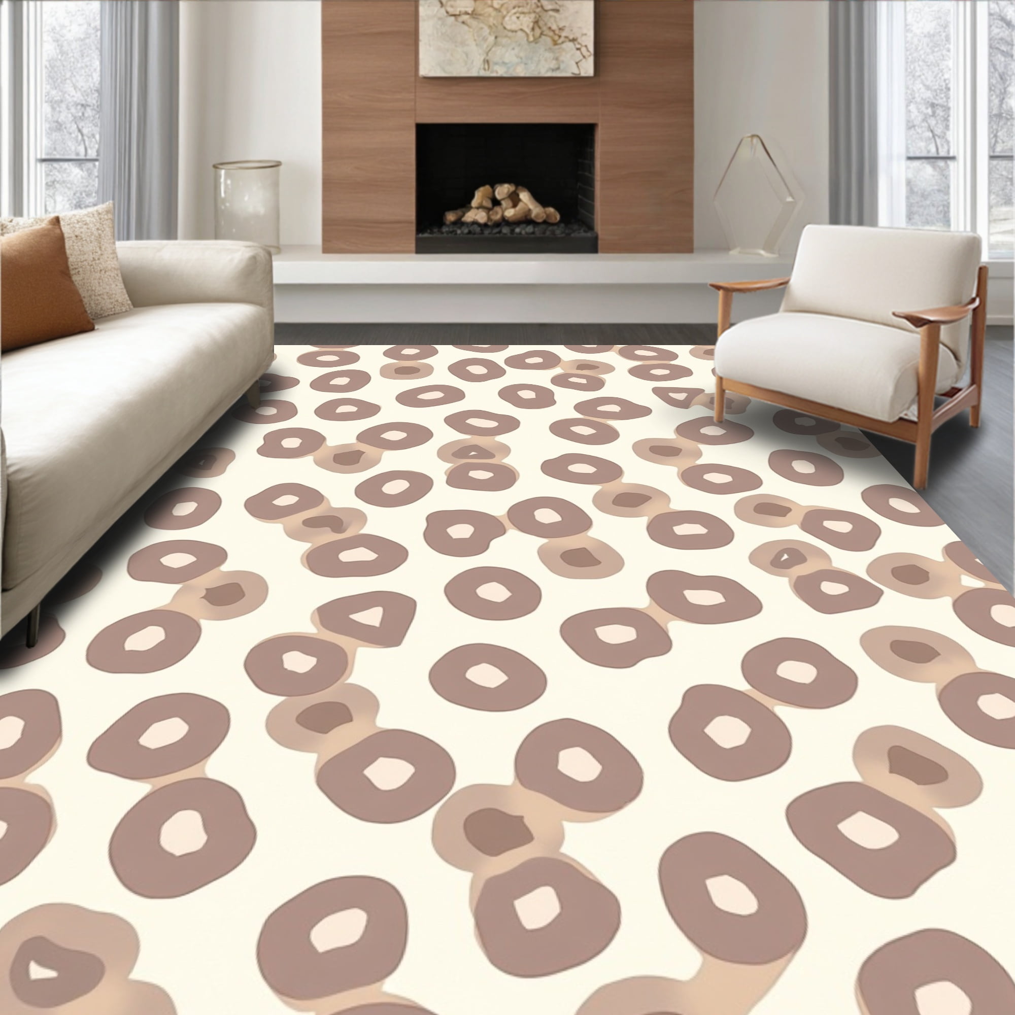 Flatwoven High Traffic Area Rug, Modern Cheetah Print Design Featuring ...