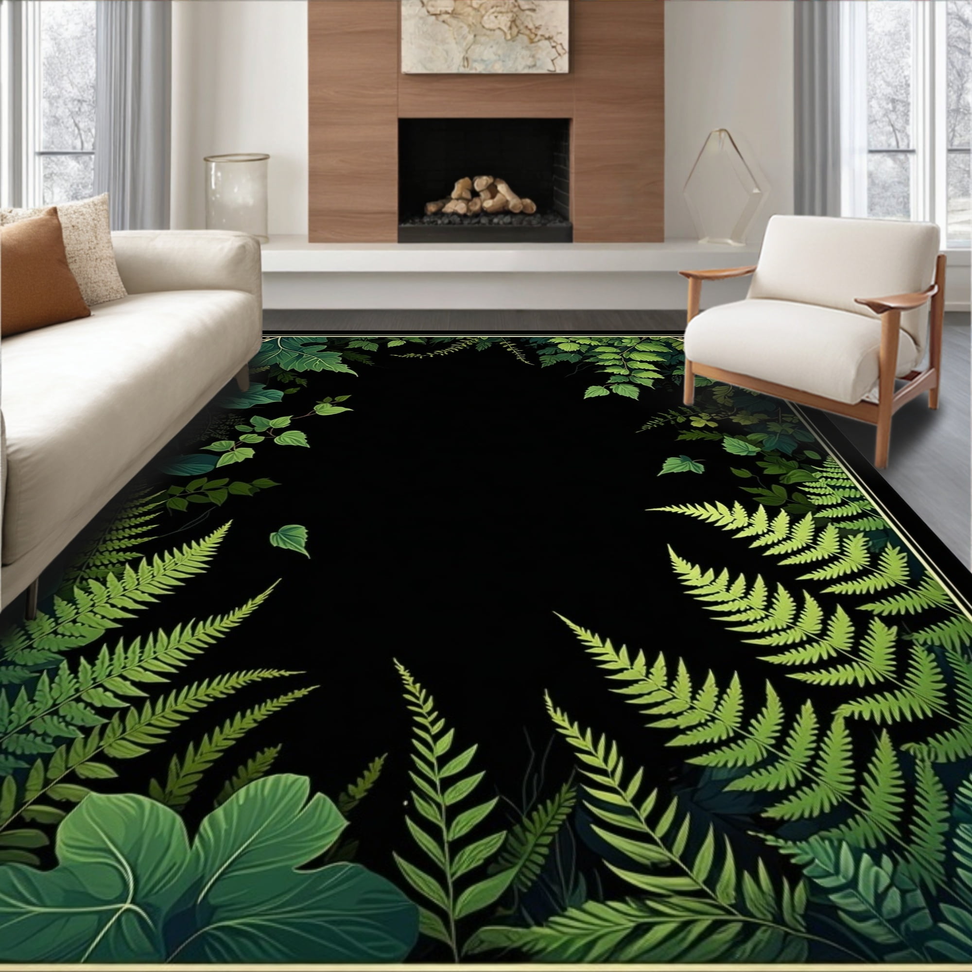 Flatwoven High Traffic Area Rug, Nature Inspired Vintage Botanical ...