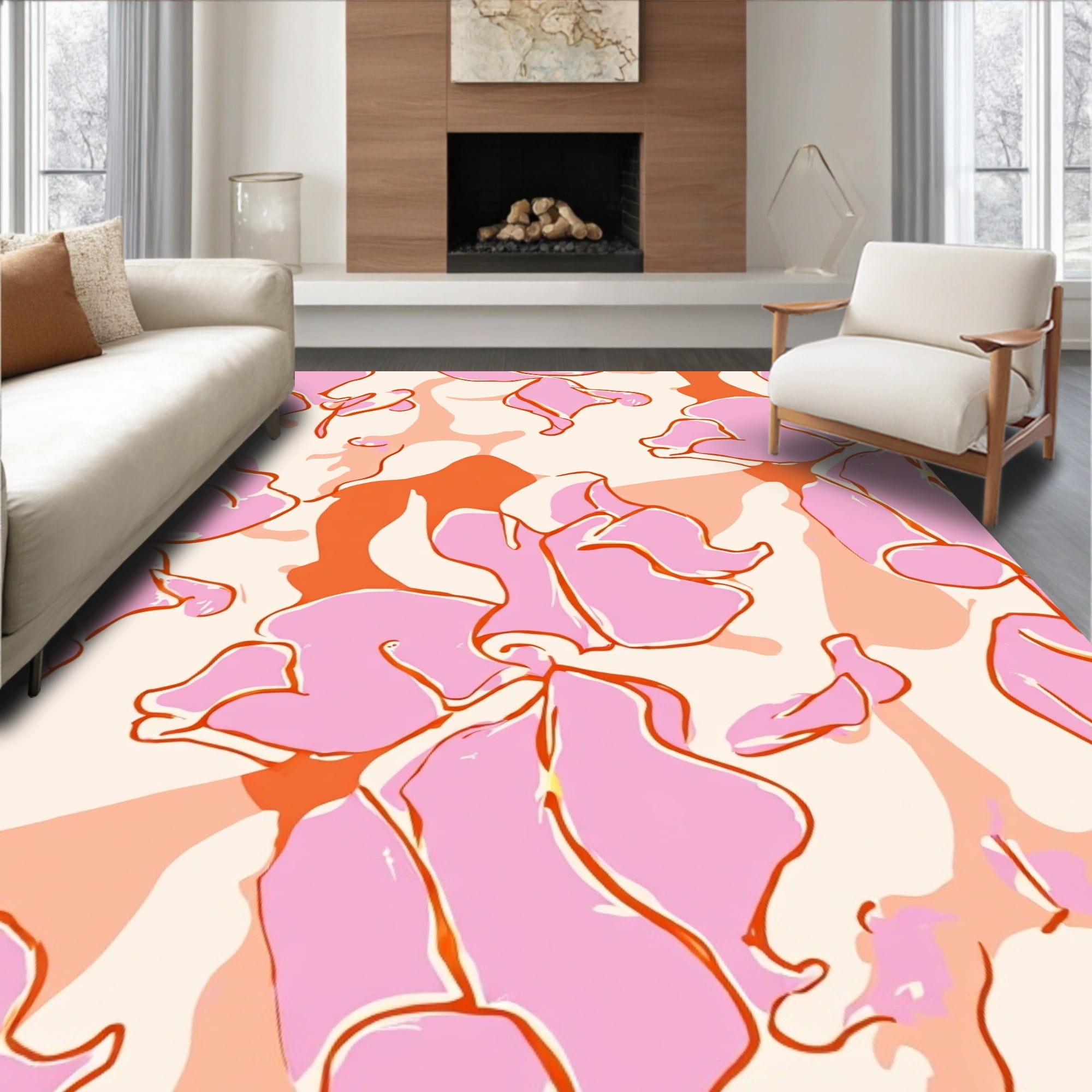 Flatwoven High Traffic Area Rug, Nautical Whimsy Undersea Coral Reef ...