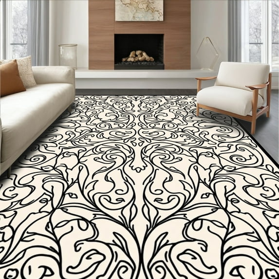 ODIKA 8'x10' Machine Washable Non-Slip Area Rug, Opulent Intertwined ...