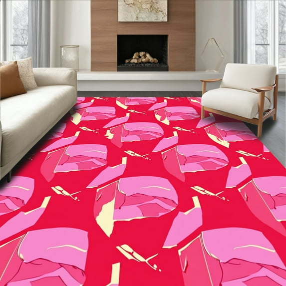 Flatwoven High Traffic Area Rug, Ornate Wild Cat Print with Dynamic ...