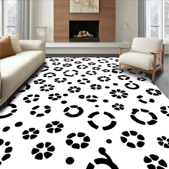 Flatwoven High Traffic Area Rug, Playful Sprinkles Abstract Speckle ...