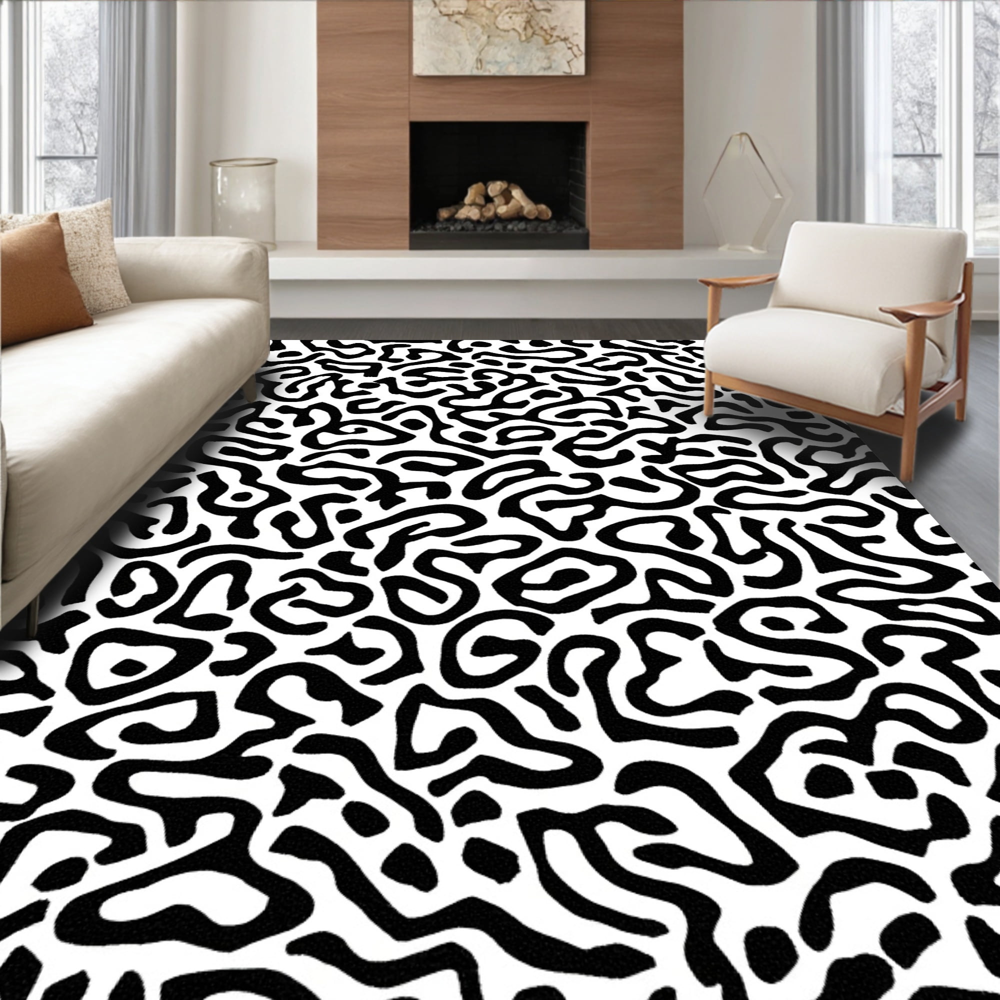 Flatwoven High Traffic Area Rug, Prairie Home Spotted Floor Covering ...