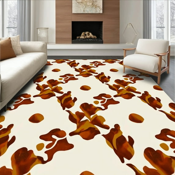 Flatwoven High Traffic Area Rug, Rustic Interlocking Spotted with ...