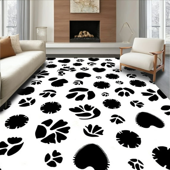 Flatwoven High Traffic Area Rug, Rustic Ranch Spotted Design With ...