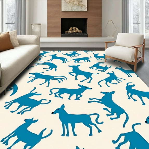 Flatwoven High Traffic Area Rug, Safari Horizon Wildlife Inspired ...