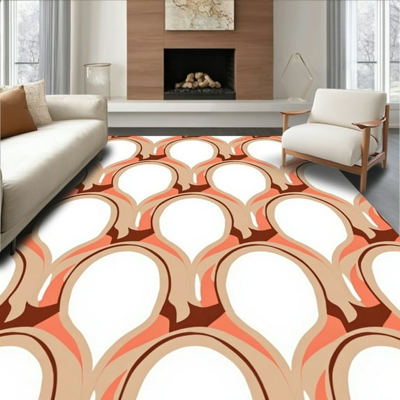 ODIKA 8'x10' Machine Washable Non-Slip Area Rug, Scandinavian Arch ...