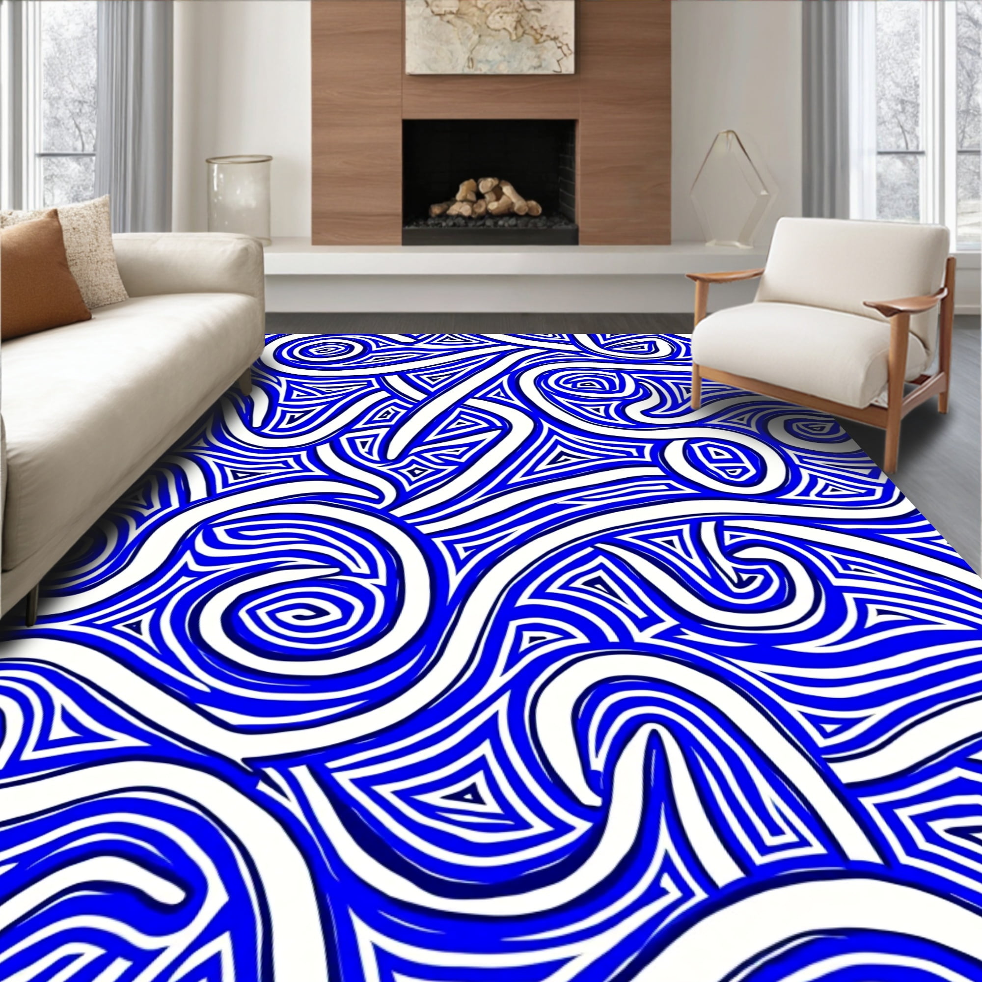 Flatwoven High Traffic Area Rug, Sophisticated Twisted Ribbon Design in ...