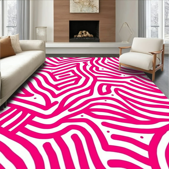 Flatwoven High Traffic Area Rug, Striped Tiger Area Modern Wildlife ...