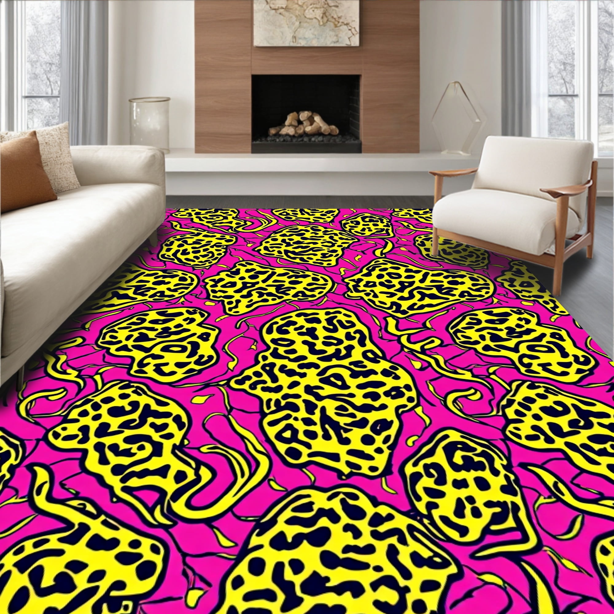 Flatwoven High Traffic Area Rug, Stylish Contemporary Cheetah Print ...