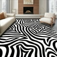 Flatwoven High Traffic Area Rug, Stylish Zebra Stripes Eye Catching ...