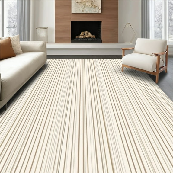 Flatwoven High Traffic Area Rug, Subtle Linear Interlocking Grid Design ...