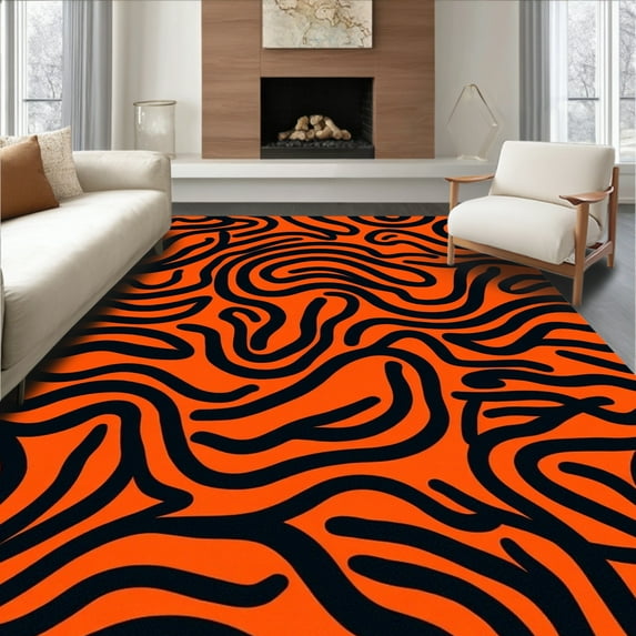 Flatwoven High Traffic Area Rug, Tiger Roar Runner, Non Slip, Stain ...