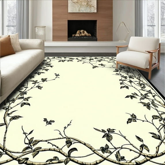 Flatwoven High Traffic Area Rug, Timeless Vine Tracery With ...