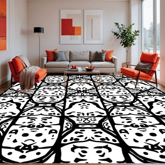 Flatwoven High Traffic Area Rug, Western Frontier Dappled Grid Accent ...