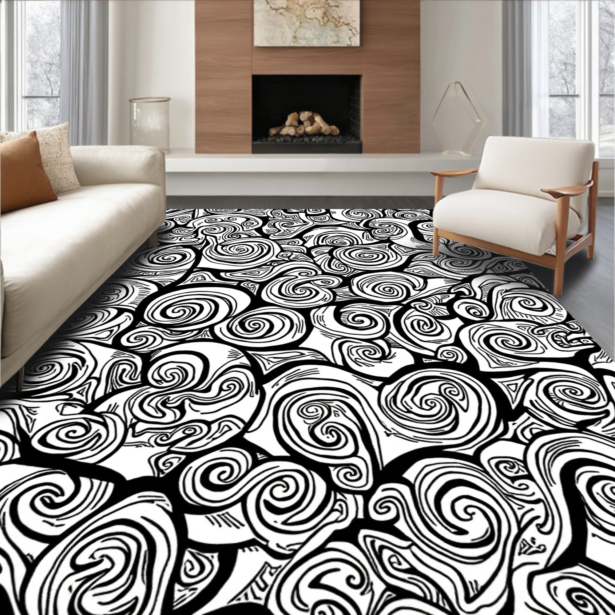 Flatwoven High Traffic Area Rug, Western Plains Marbled Form Inpired ...