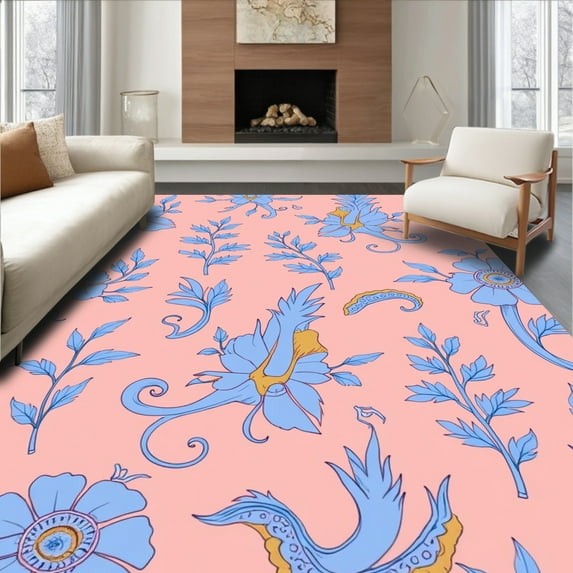 Flatwoven High Traffic Area Rug, Whimsical Animal Inspired Design with ...
